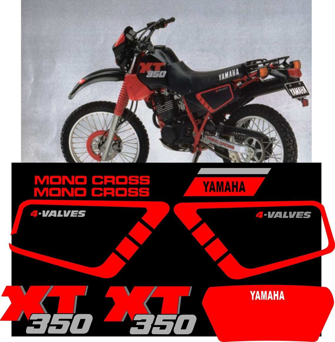 YAMAHA XT350 XT 350 Stickers Decals Aufkleber Autocollant Pegatinas - Etsy