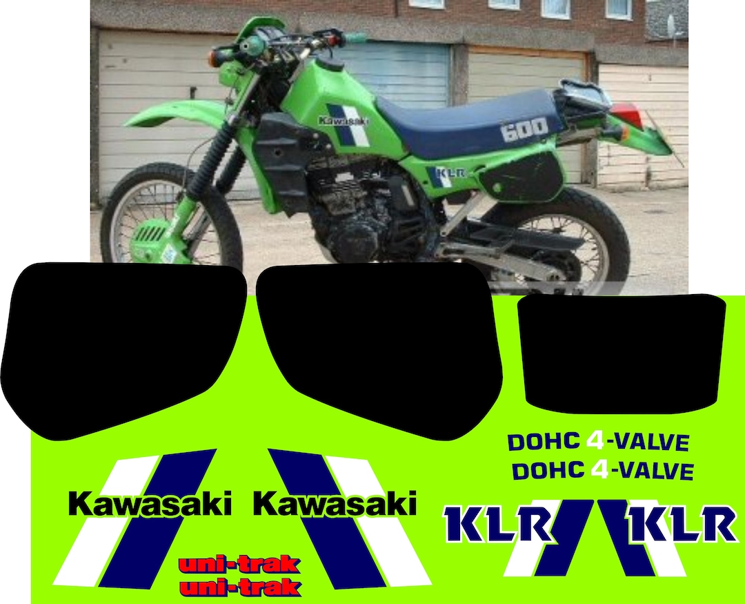KAWASAKI KLR600 KLR 600 Stickers Decals Aufkleber Autocollant Pegatinas ...
