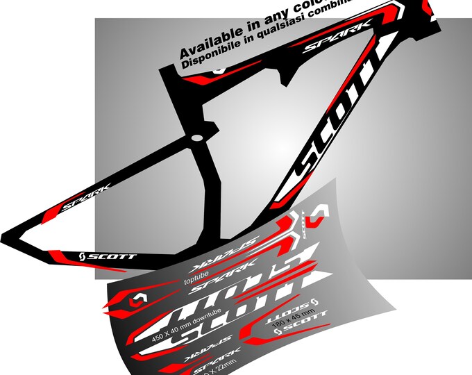 SCOTT Spark Bike Frame Grafic Decal Aufkleber Autocollant Pegatinas MTB ...