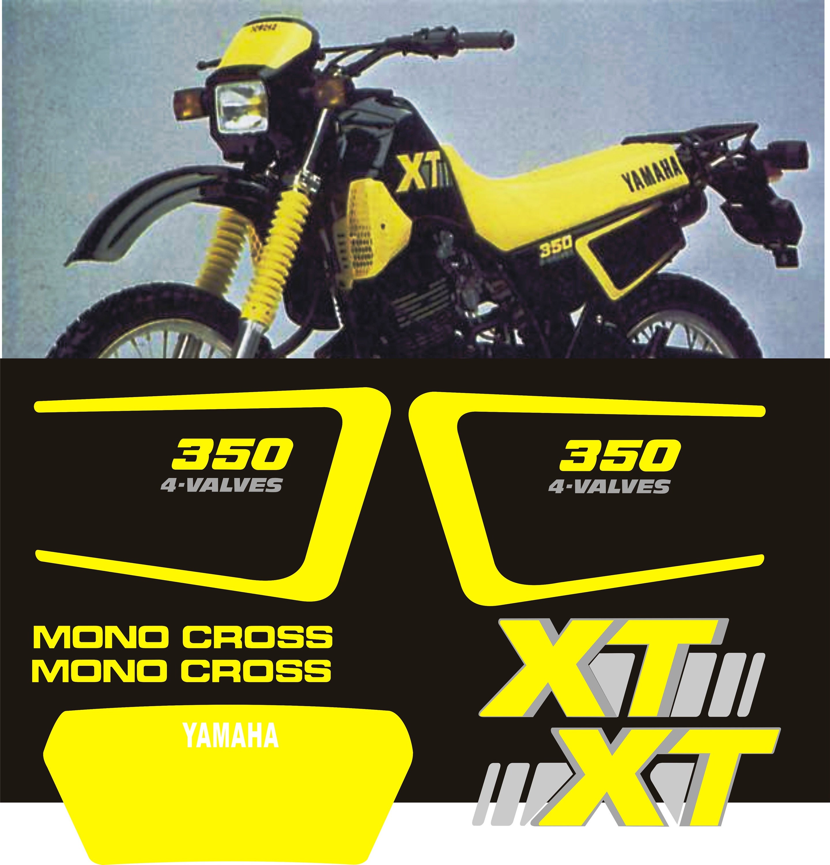YAMAHA XT350 XT 350 Stickers Decals Aufkleber Autocollant Pegatinas - Etsy