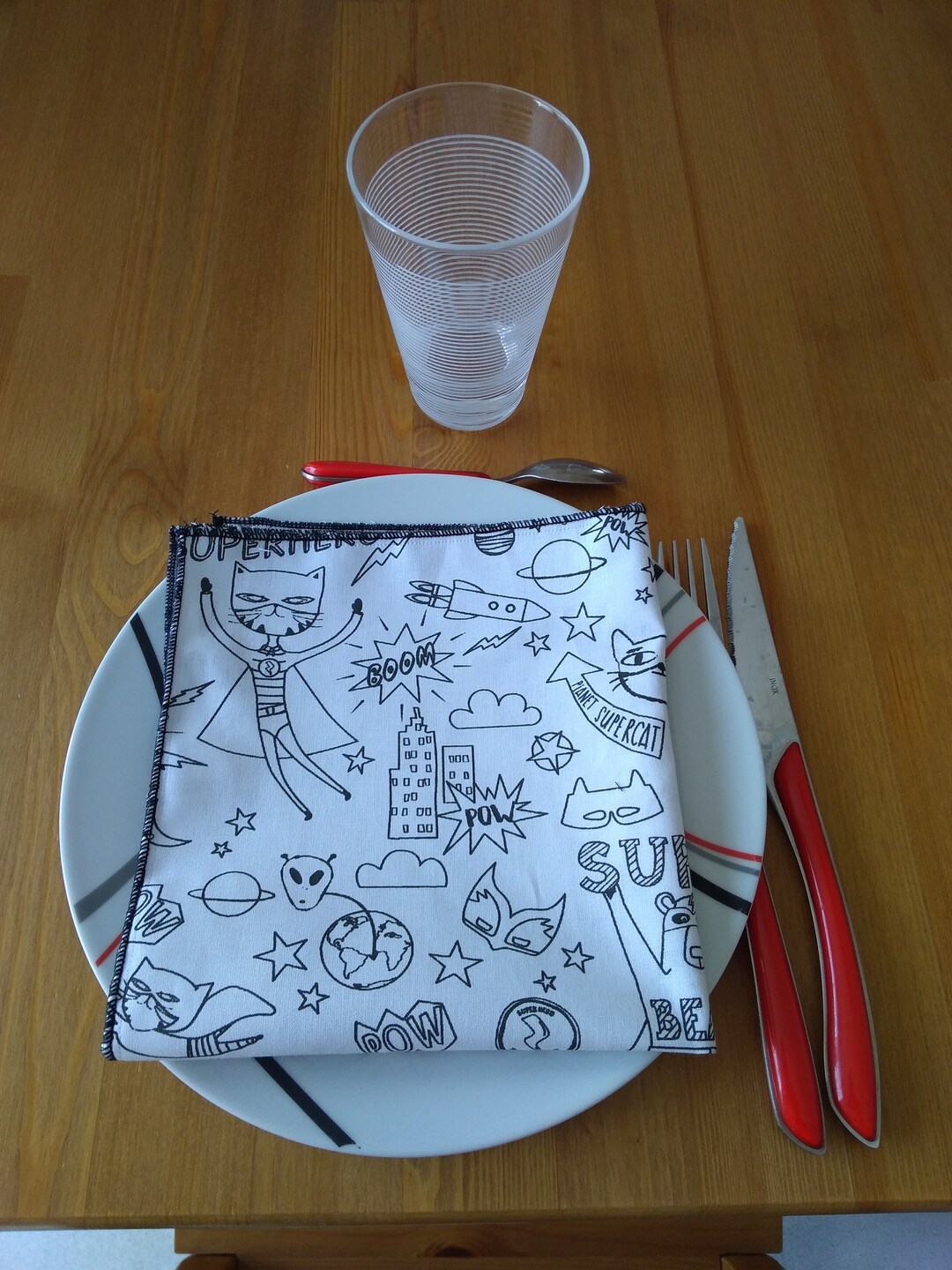 Coloring Napkin 40cm X 40cm House Canteen Kindergarten - Etsy