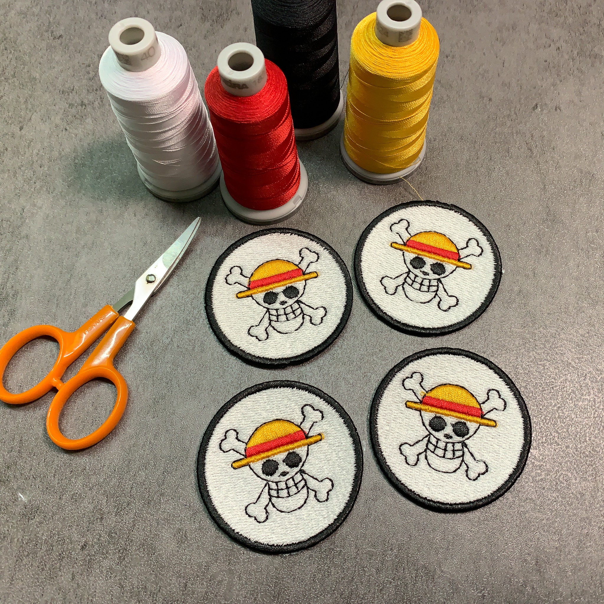 Straw Hat Jolly Roger Emblem Anime-inspired Pirate Logo Embroidered ...