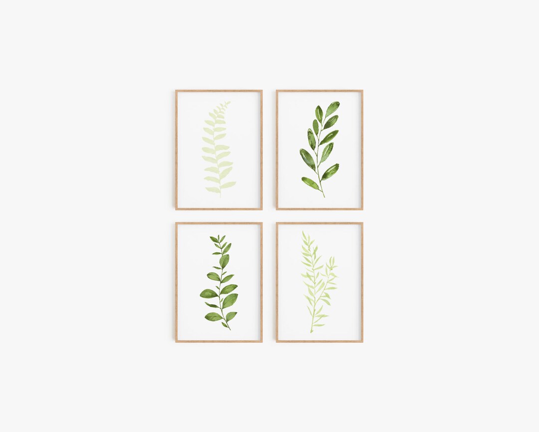 Greenery Wall Art Prints Set of Greenery Wall Art Photos - Etsy