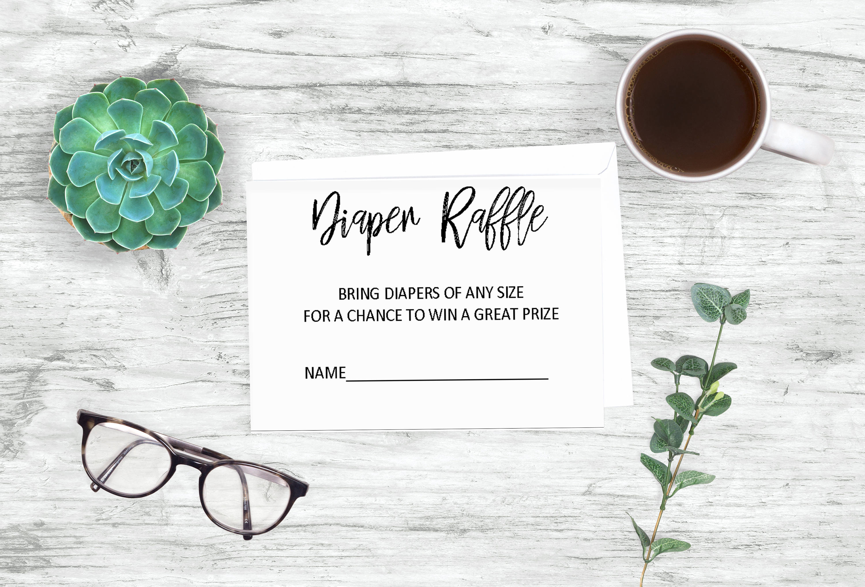 Diaper Raffle Printable Instant Download Shower Invitation | Etsy