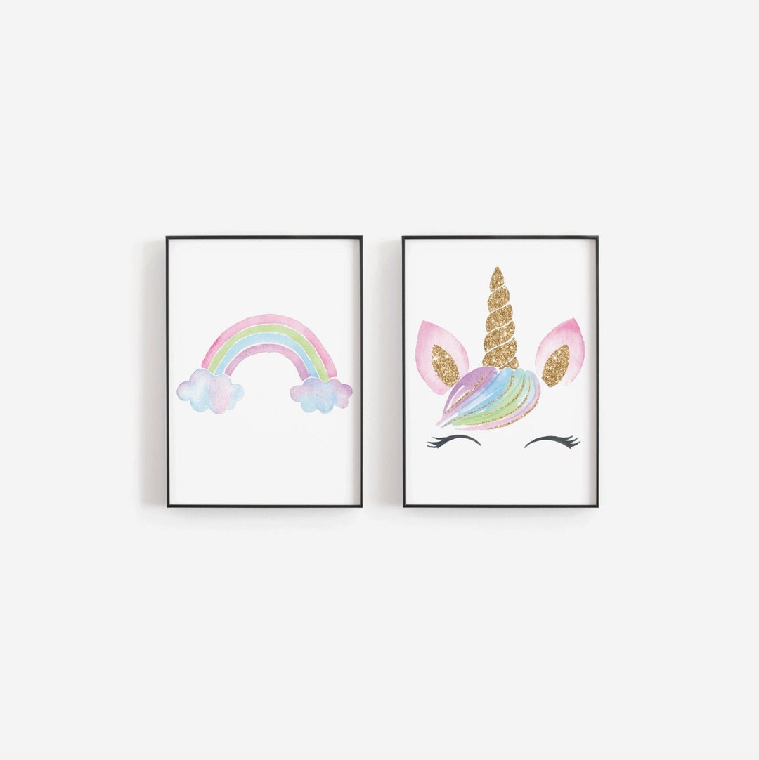 Magical Unicorn Wall Art, Printable Unicorn Wall Decor, Baby Girl ...