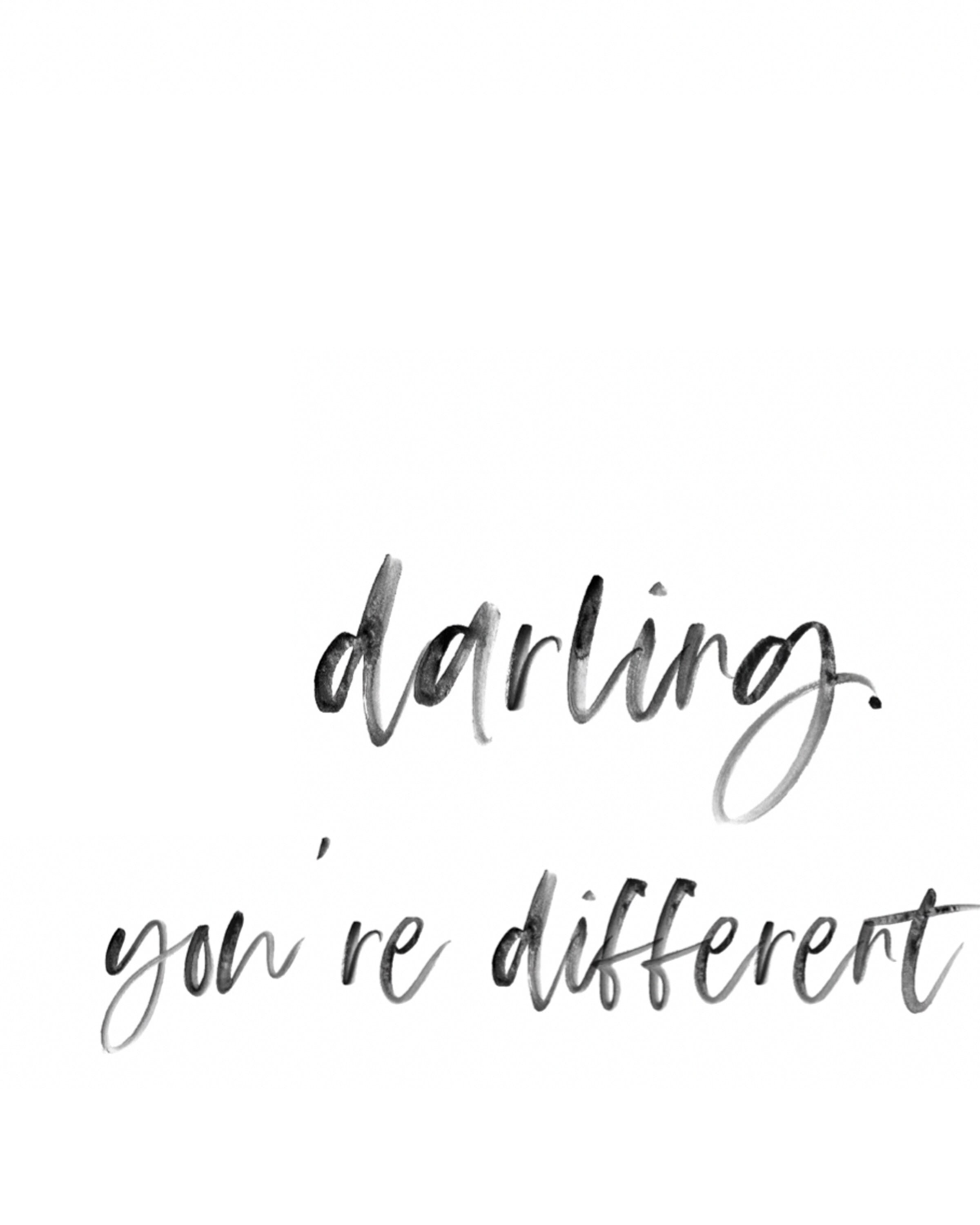 Darling You're Different Wall Art Printable Motivational - Etsy