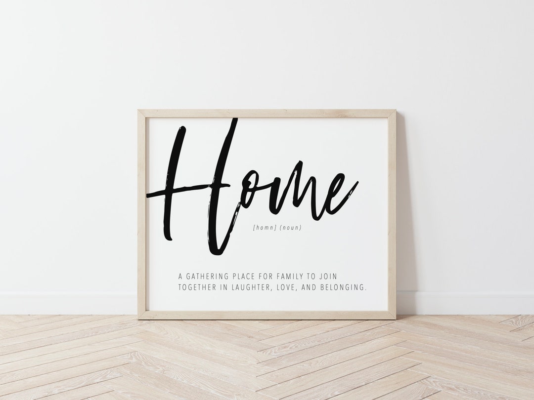 Printable Home Sign Large Home Wall Art Farmhouse Wall Art - Etsy