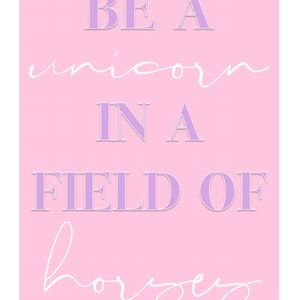 Printable Unicorn Wall Art Unicorn Wall Decor Nursery Wall - Etsy