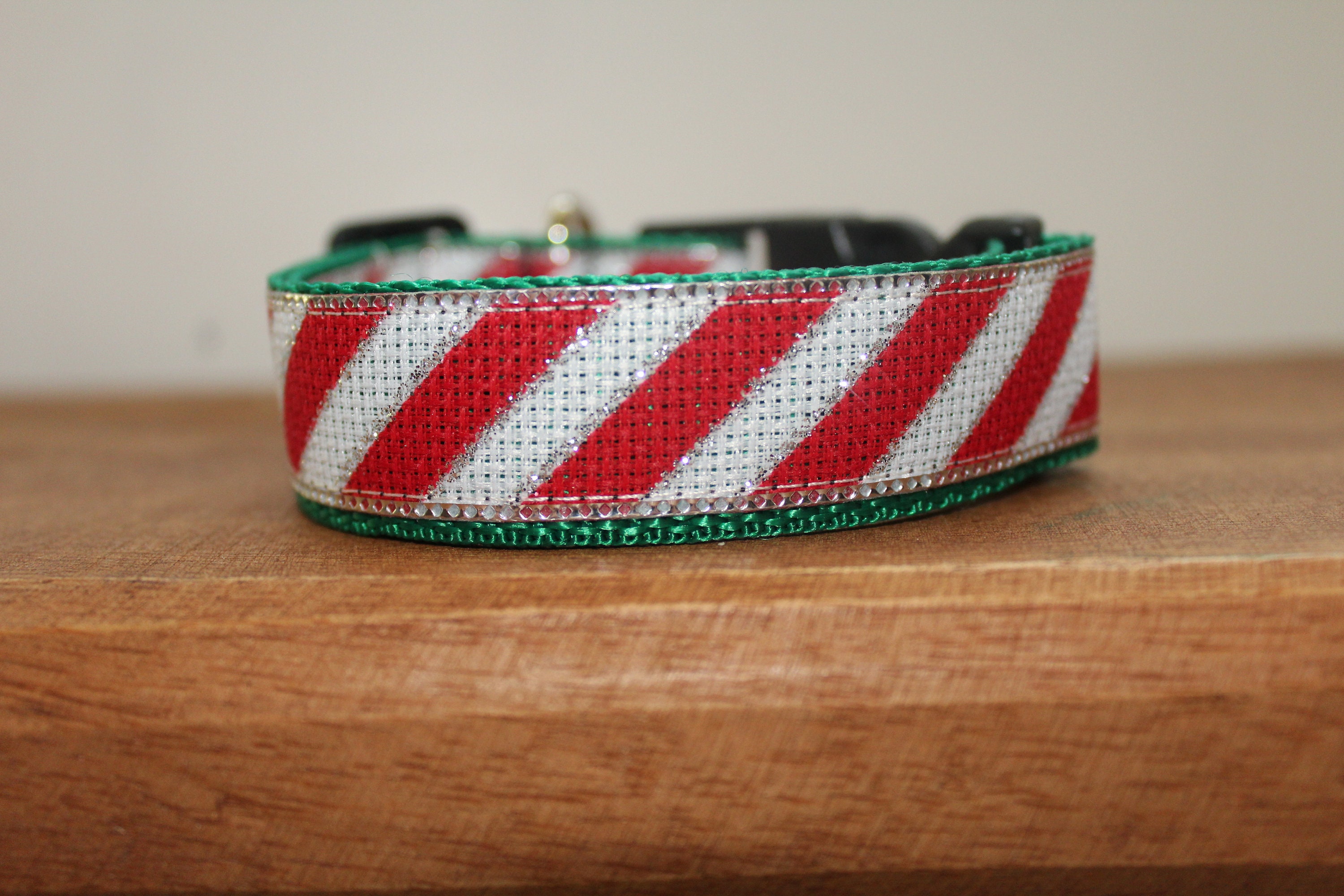 Limited Edition Candy Cane Glitter Dog Collar - Etsy