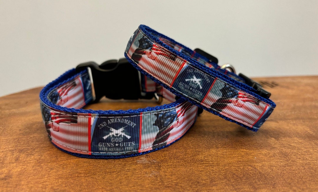 American 2nd Amendment Pride Dog Collar, Leash, or Matched Set....also ...