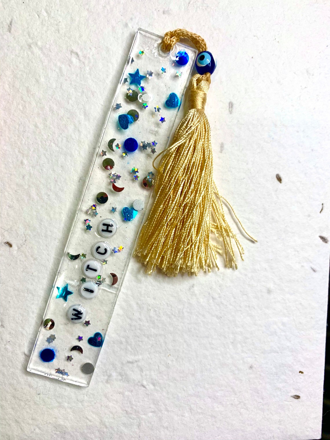 Retro Glitter Resin Bookmark Five Designs Available - Etsy