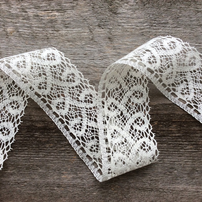 Linen Lace Trim by the Yard Cream White Natural Linen Lace for DIY ...