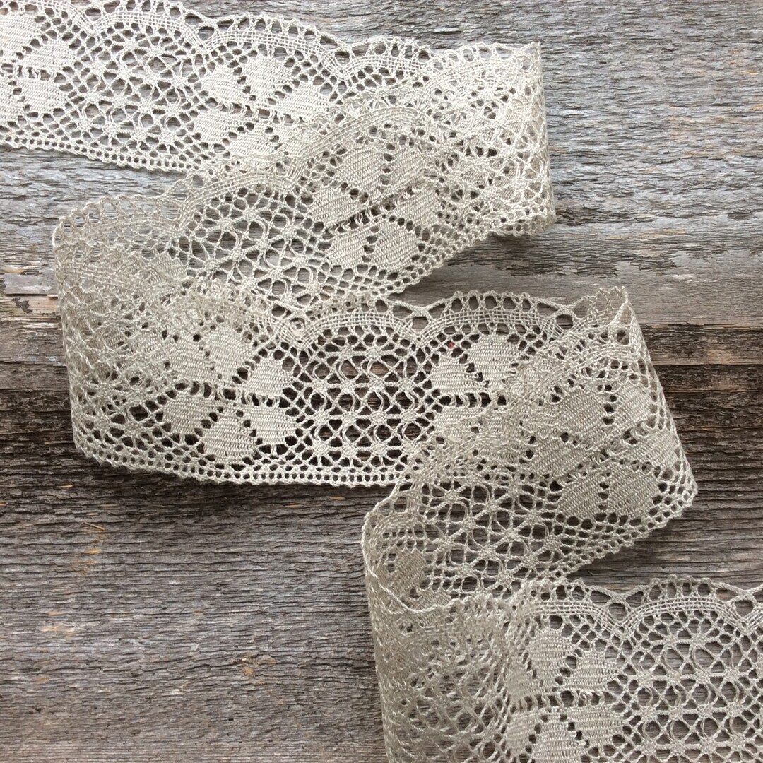 Linen Lace Trim Heavy by the Yard for Linen Dress Curtain Table Runner ...