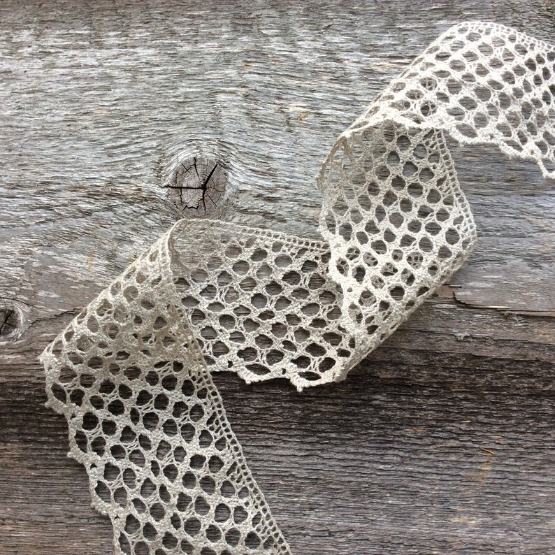 Natural Gray Linen Lace by the Yard for Linen Dress Curtain Table ...