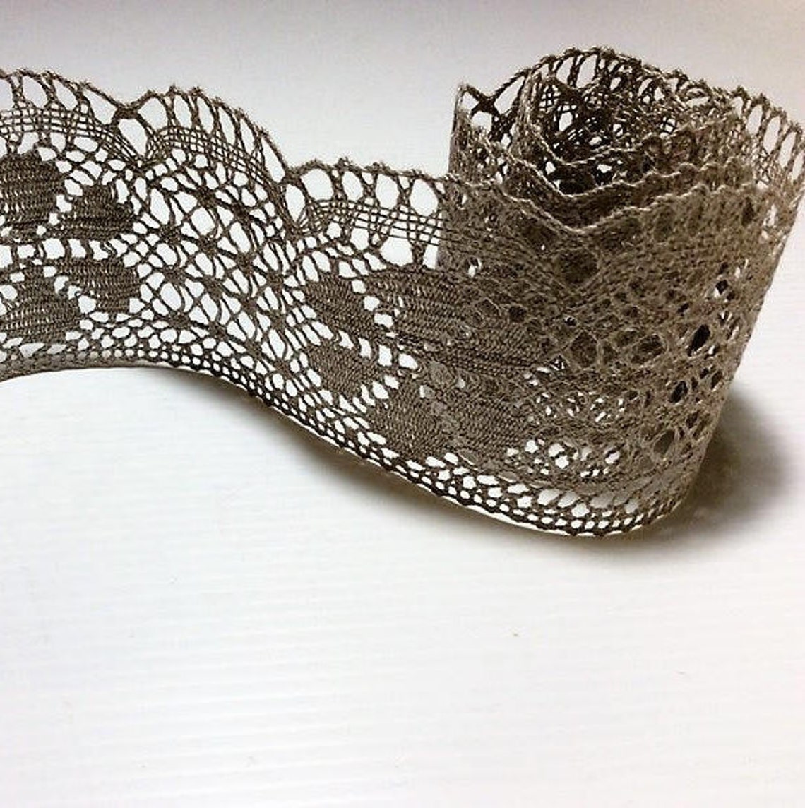 Linen Lace Trim Heavy by the Yard for Linen Dress Curtain Table Runner ...