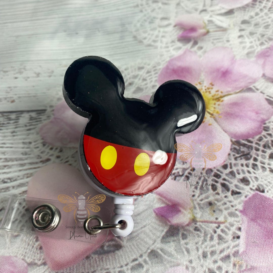 Mickey Badge Reel - Mickey Mouse Head Nurse Badge Reel Gift - Teacher ...