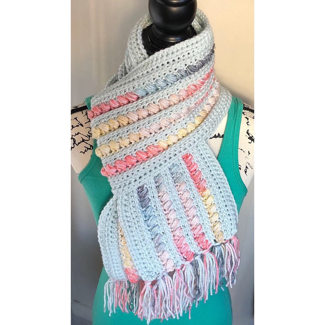 Mountain Ridge Scarf Crochet Pattern by Sheepish Stitches | Fringe New ...