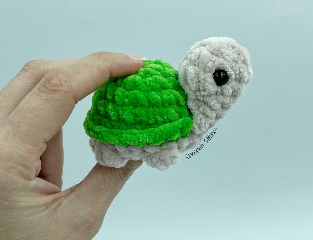 Squirt the Itty Bitty Turtle - No Sew Crochet Pattern by Sheepish Stitches - Etsy
