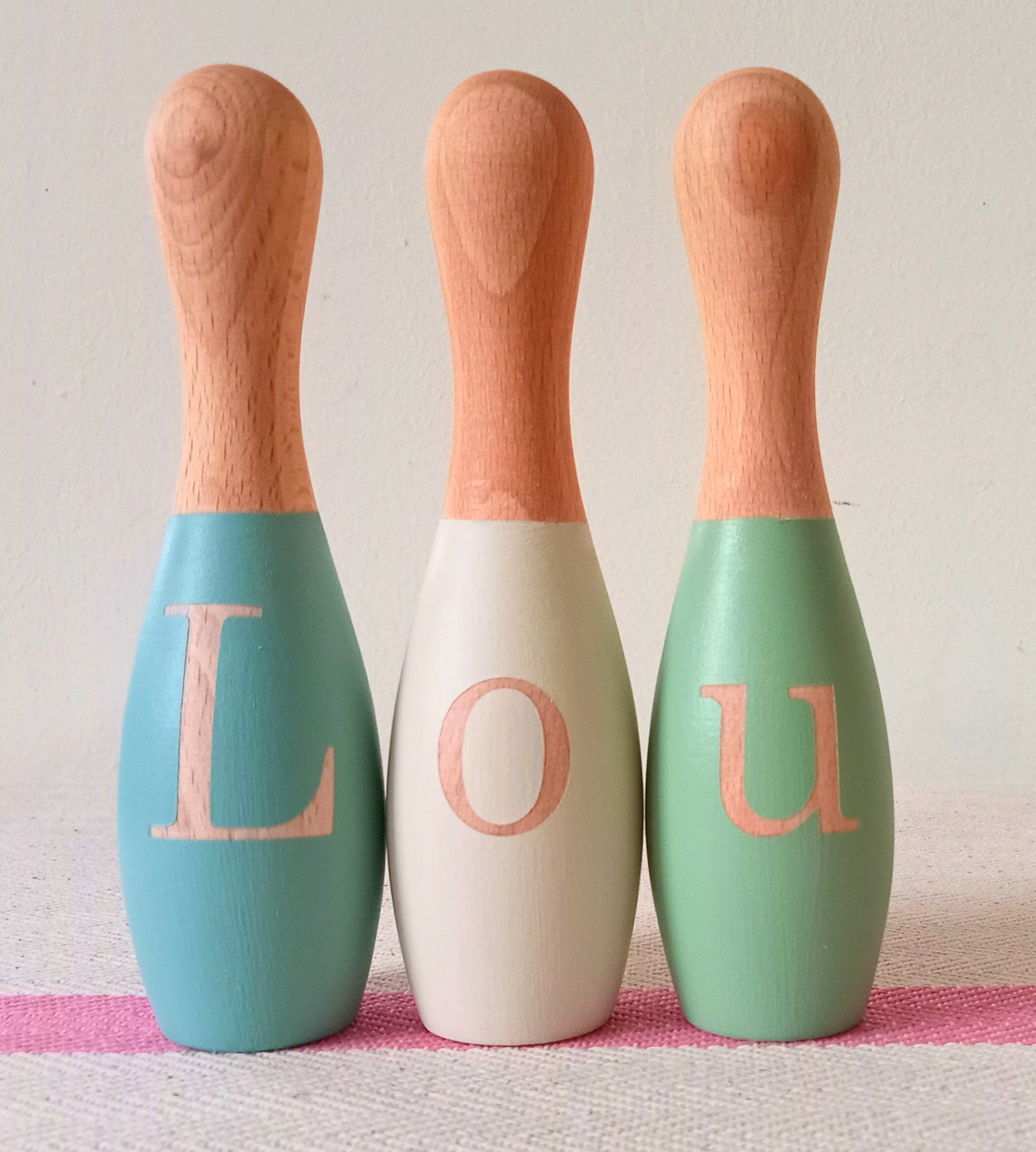 Handmade Baby Bowling Set. Counting Learning Toy - Etsy