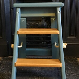 Hand Crafted Wooden Step Ladder. Display Stand. Plant Stand. Side Table ...