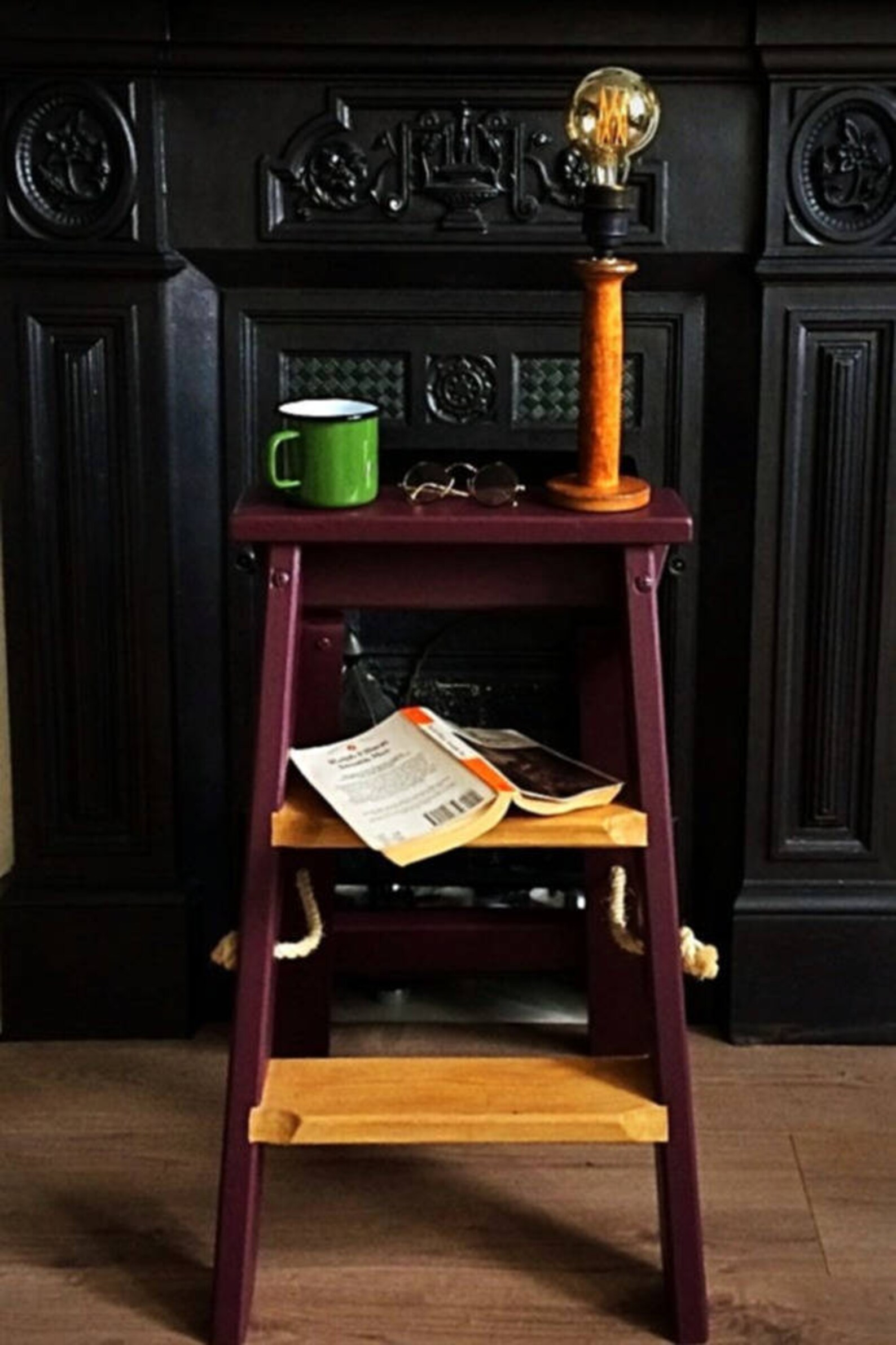 Hand Crafted Wooden Step Ladder. Display Stand. Plant Stand. Side Table ...