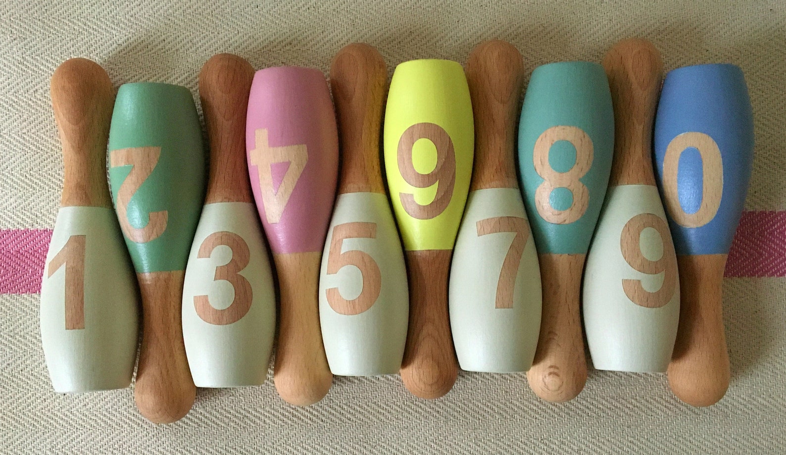 Handmade Baby Bowling Set Counting Learning Toy - Etsy