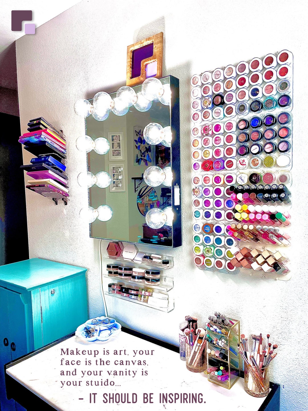 Shadow Rack Single Eyeshadow Organizer - Designer Makeup Vanity Storage ...