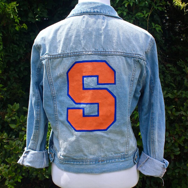College Jean Jacket - Etsy