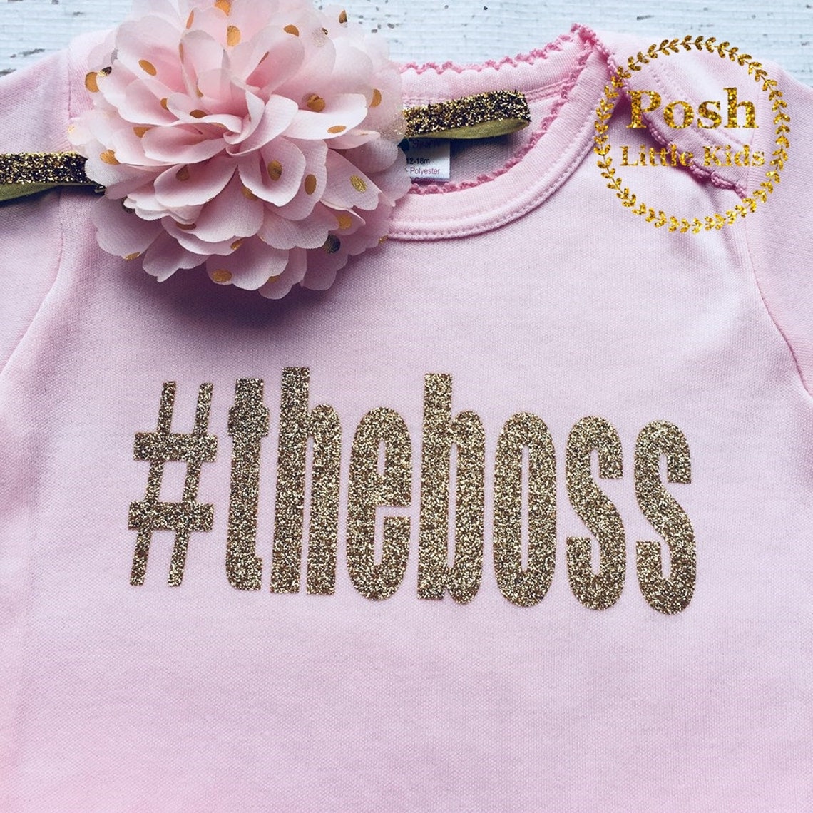 Birthday theboss Girl Outfit.pink and Gold Birthday - Etsy
