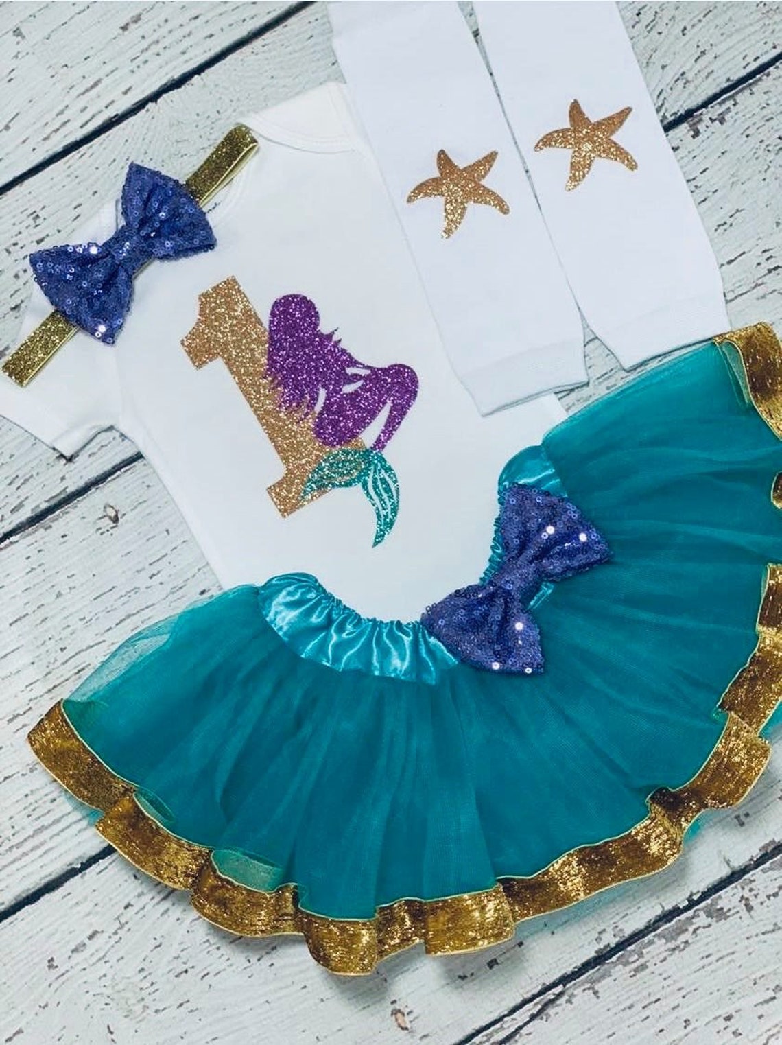 Mermaid Birthday Girl Outfit Mermaid Bodysuit Mermaid Baby | Etsy