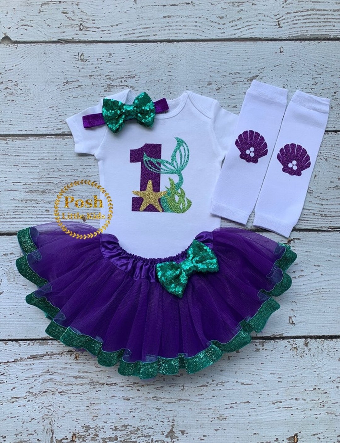 Mermaid Birthday Girl Outfit, Mermaid Bodysuit, Mermaid Baby Girl ...
