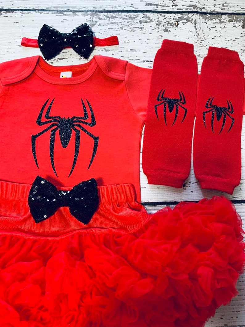 Spider Baby Girl Outfit Halloween Baby Girl Set Spider - Etsy