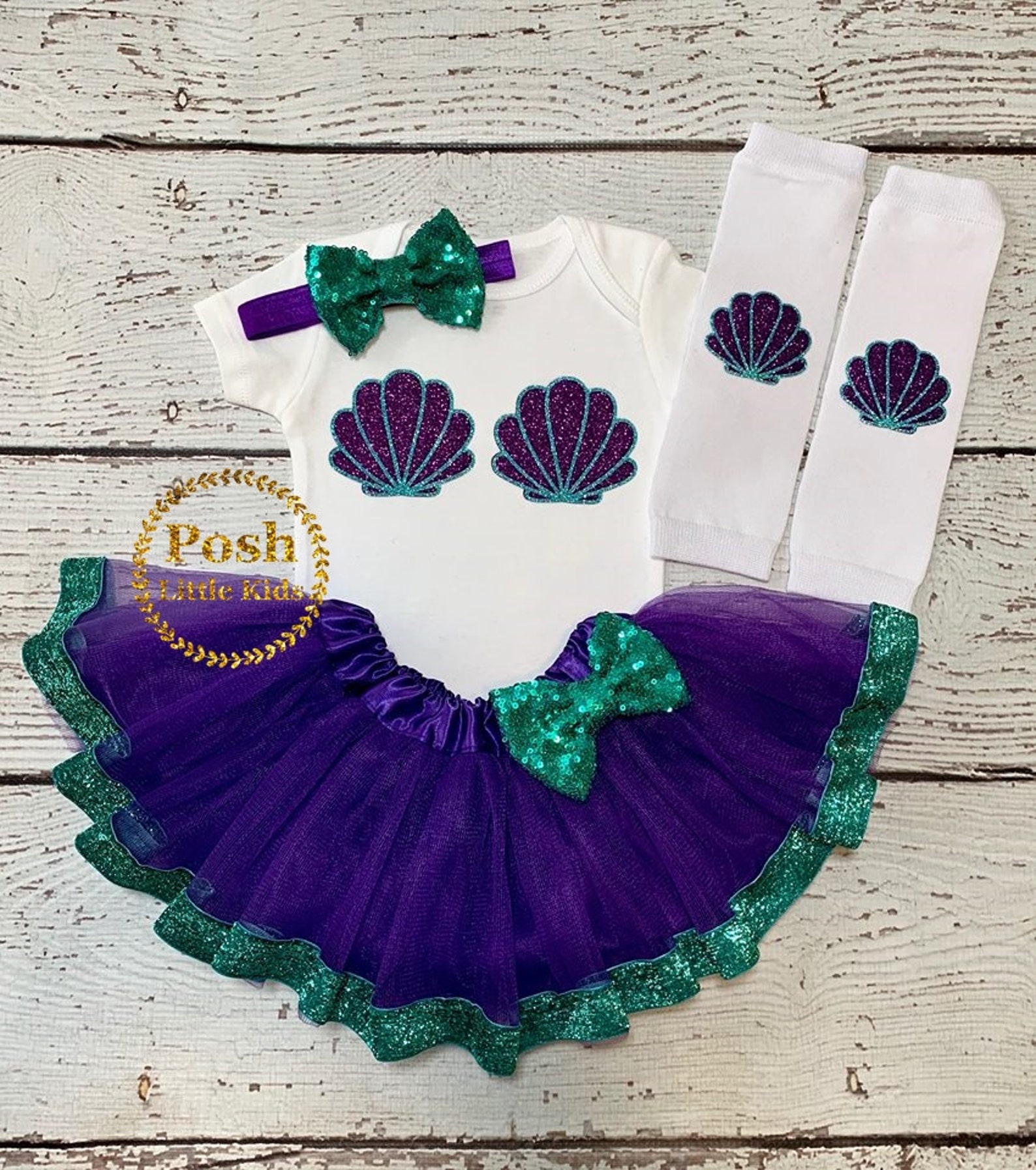 Mermaid Birthday Girl Outfit, Mermaid Bodysuit, Mermaid Baby Girl ...