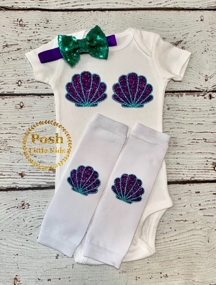 Mermaid Birthday Girl Outfit Mermaid Bodysuit Mermaid Baby - Etsy