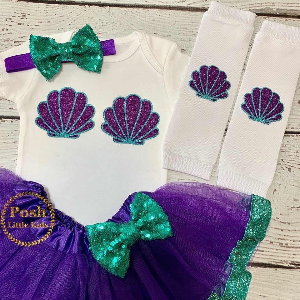 Mermaid Birthday Girl Outfit Mermaid Bodysuit Mermaid Baby - Etsy