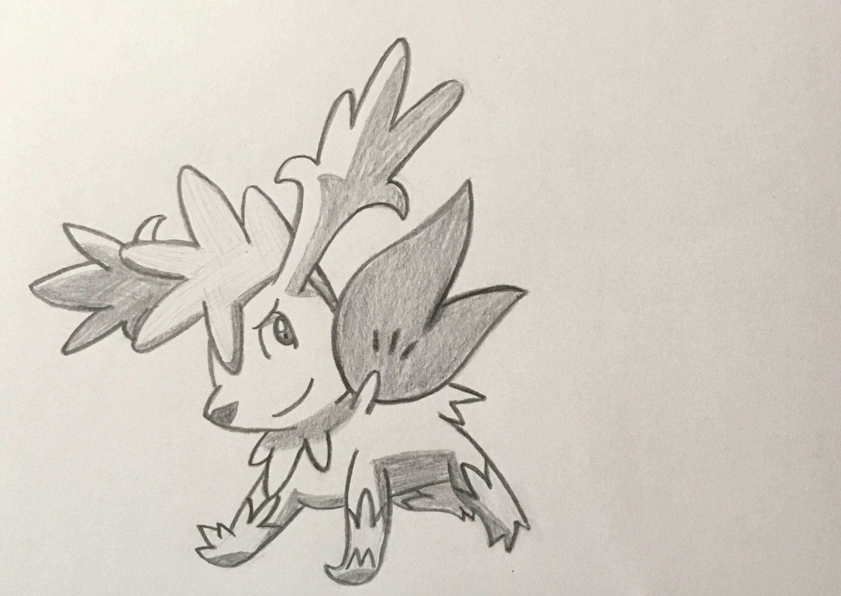 Shaymin Sky Form Drawing