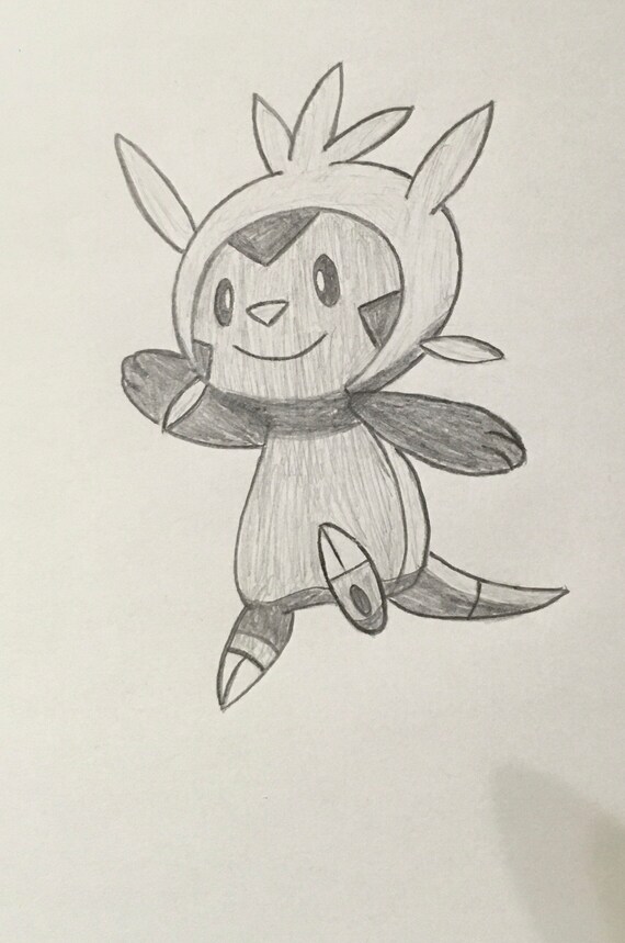 Chespin Graphite Drawing | Etsy