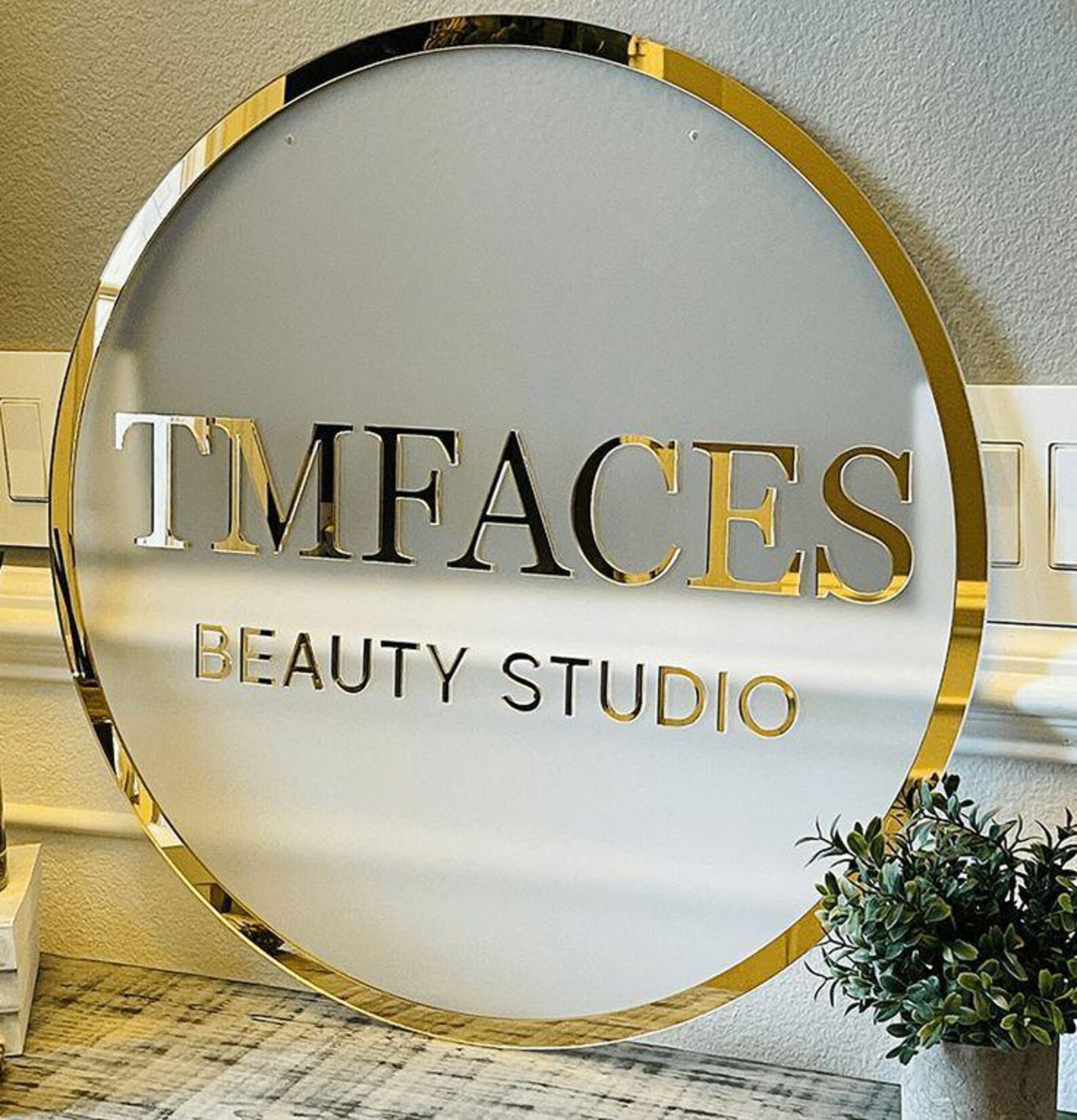 Custom 3D Acrylic Round Logo Sign,company Signage,led Business Logo ...