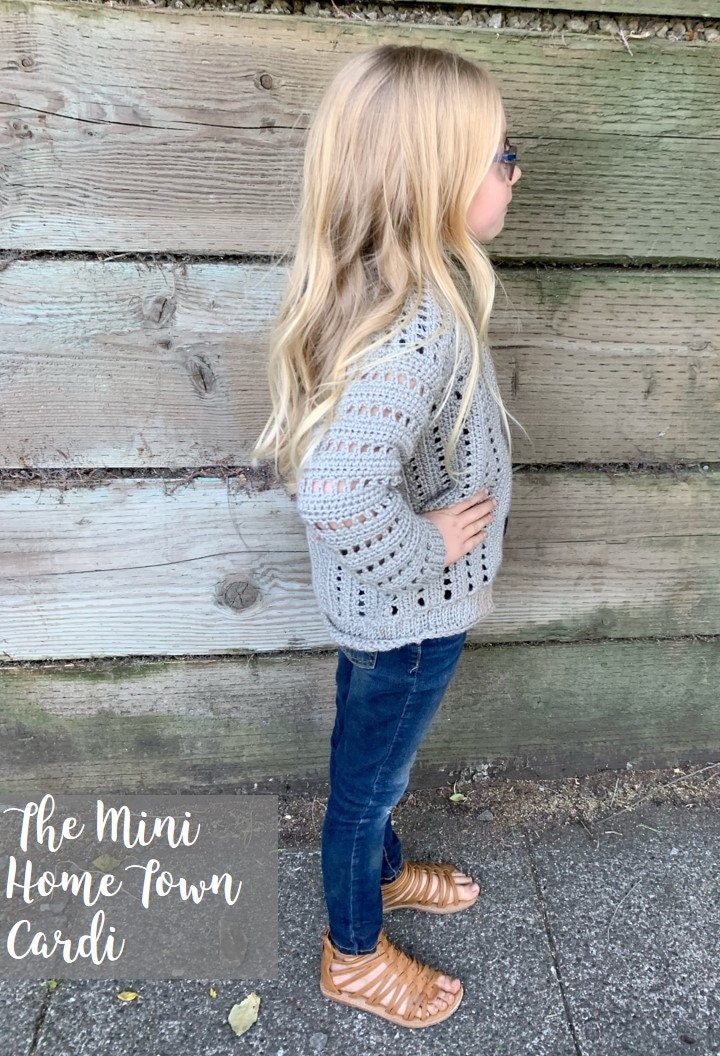 Child Crochet Cardigan Pattern: the Mini Home Town Cardi (PDF Pattern ...
