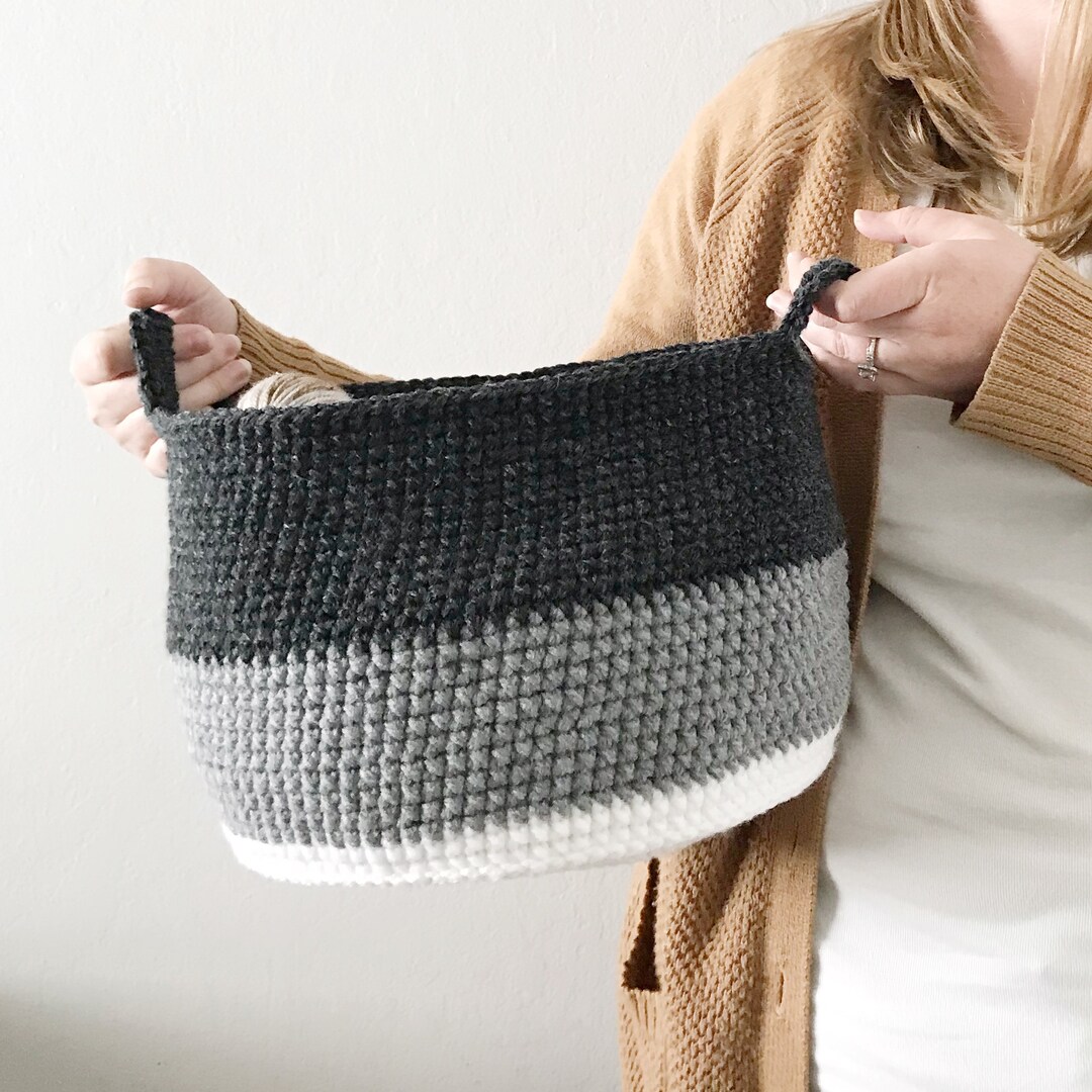 Simple Crochet Basket Pattern, Beginner Friendly (PDF Pattern) - Etsy