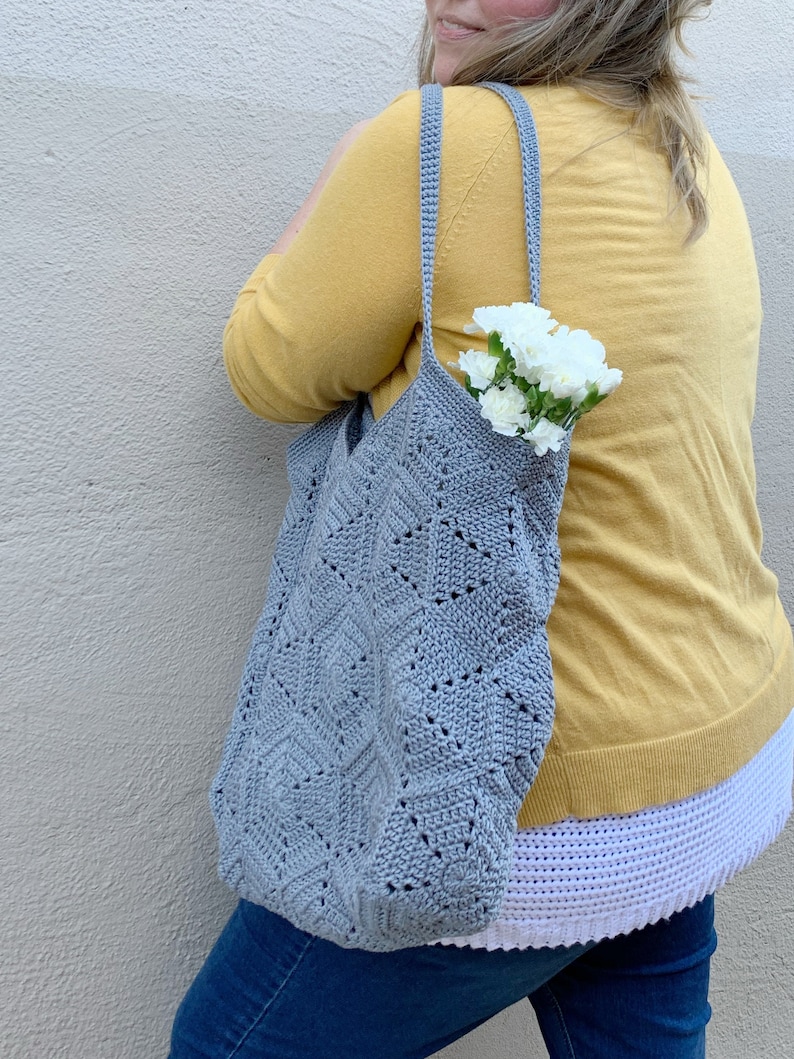 Crochet Tote Bag, Hexagon Tote Bag Crochet Pattern, the Mirna Tote ...
