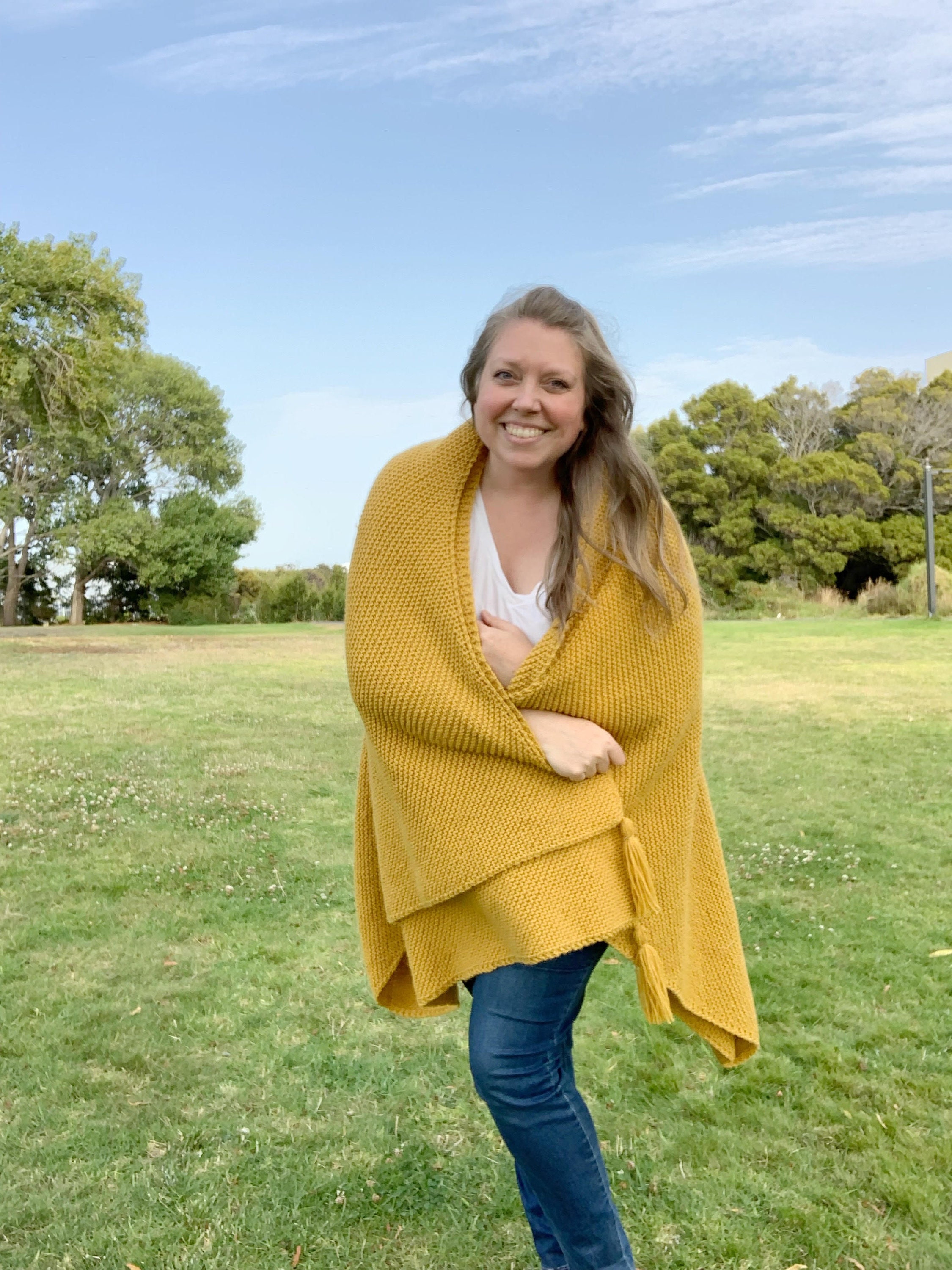 The Harlan Blanket Knitting Pattern: Beginner Friendly Modern Knit (PDF ...
