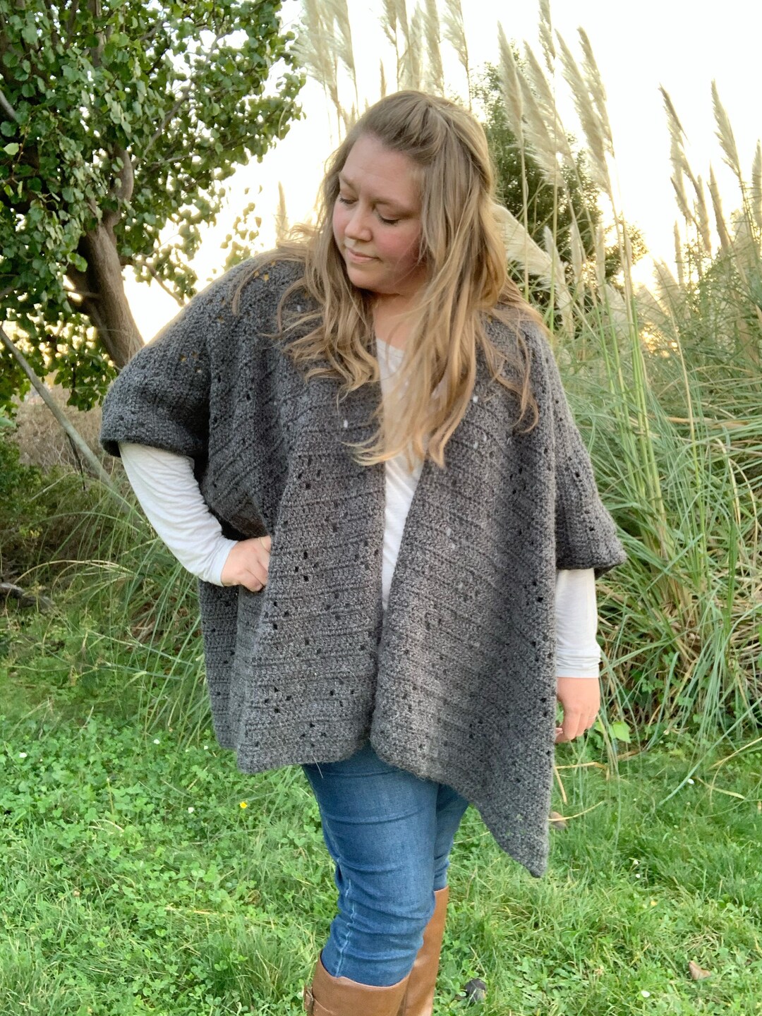 Oversized Cape Crochet Pattern, Simple Crochet Pattern, Easy and Modern ...