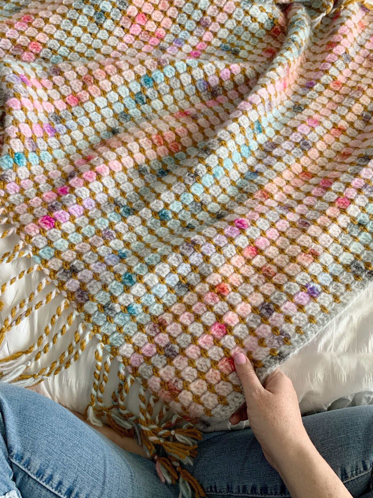 Magnus Throw Crochet Pattern: Colorful Fringe Blanket (digital PDF) - Etsy