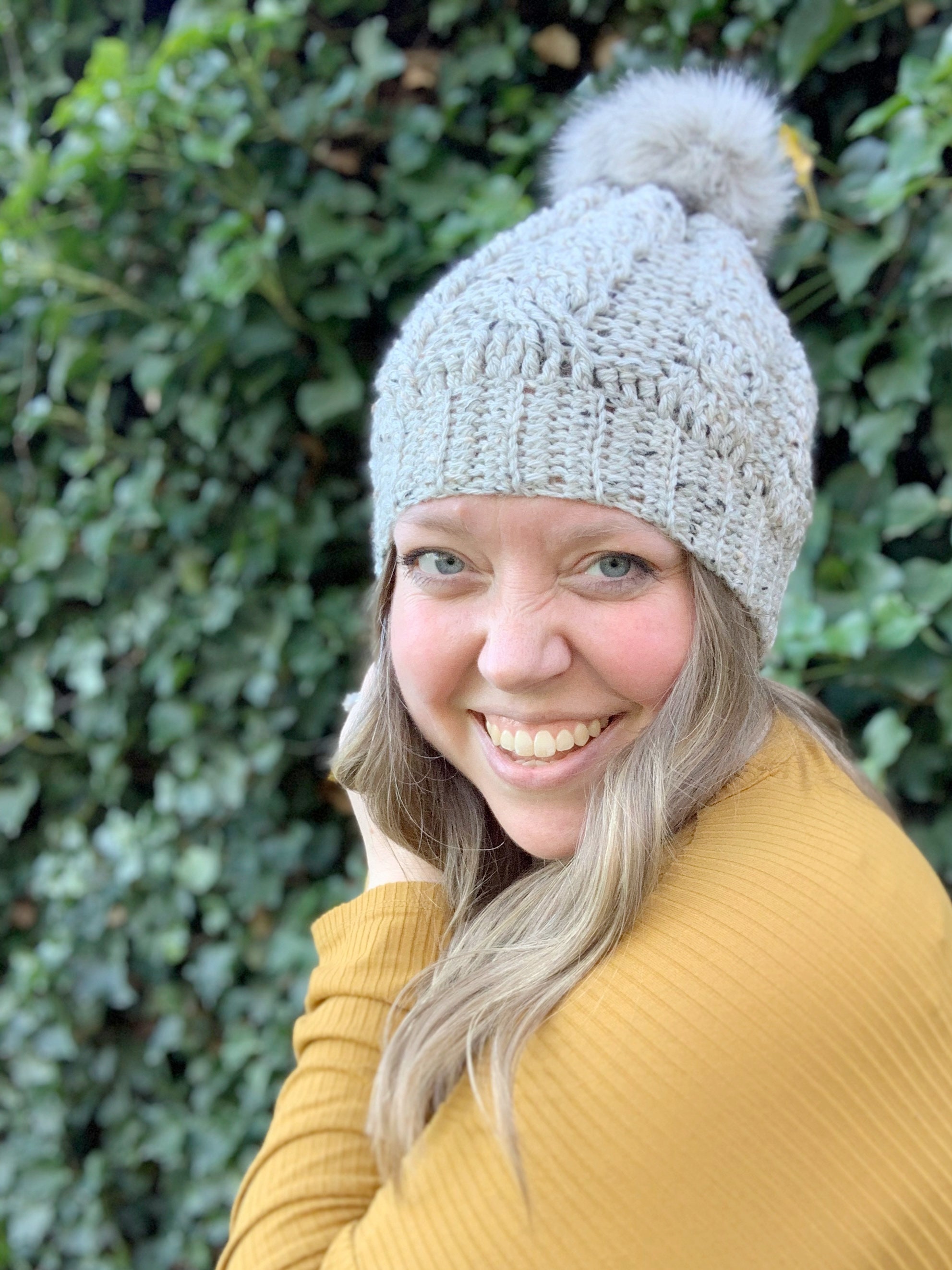 Cable crochet hat pattern easy crochet cabled hat crochet | Etsy