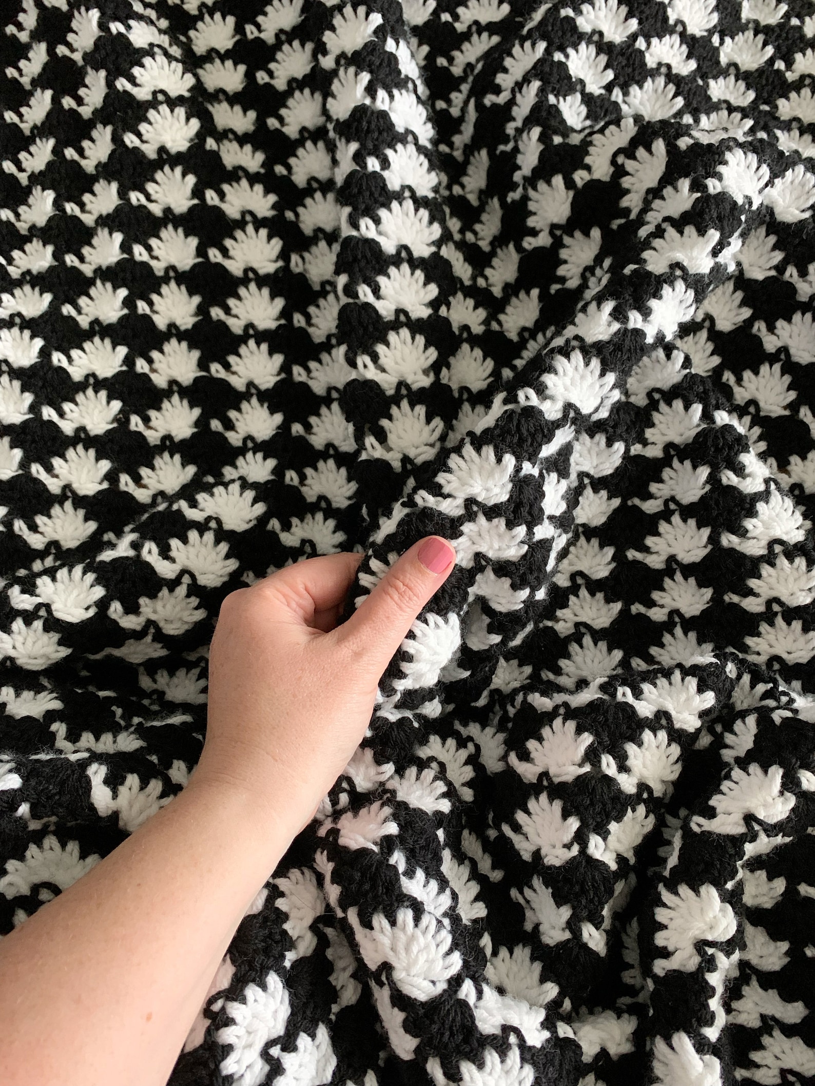 Tobyn Throw Crochet Pattern: Modern Black and White Blanket (PDF ...