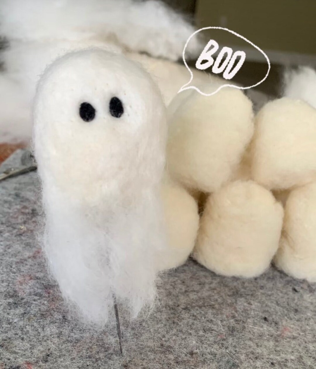 Needle Felted Ghosts - Etsy