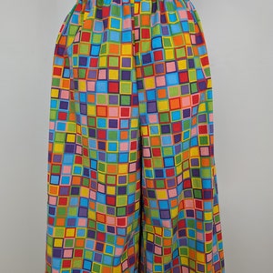 Checkered Clown Pants, Multi - Colored Circus Costume, Adult Oversized ...