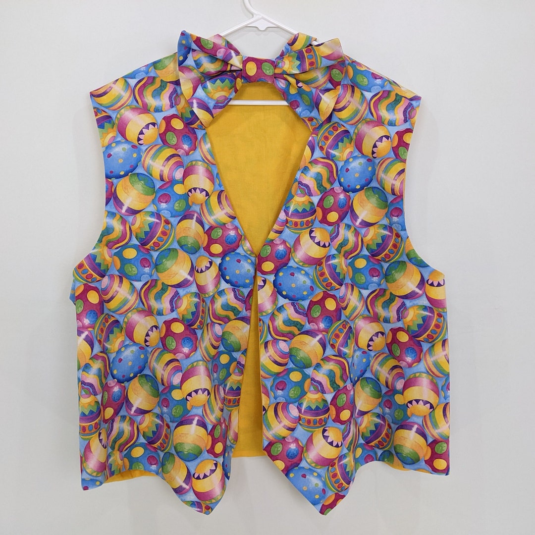 Easter Bunny Mascot Vest With Large Bow Tie, Gender Neutral Holiday ...