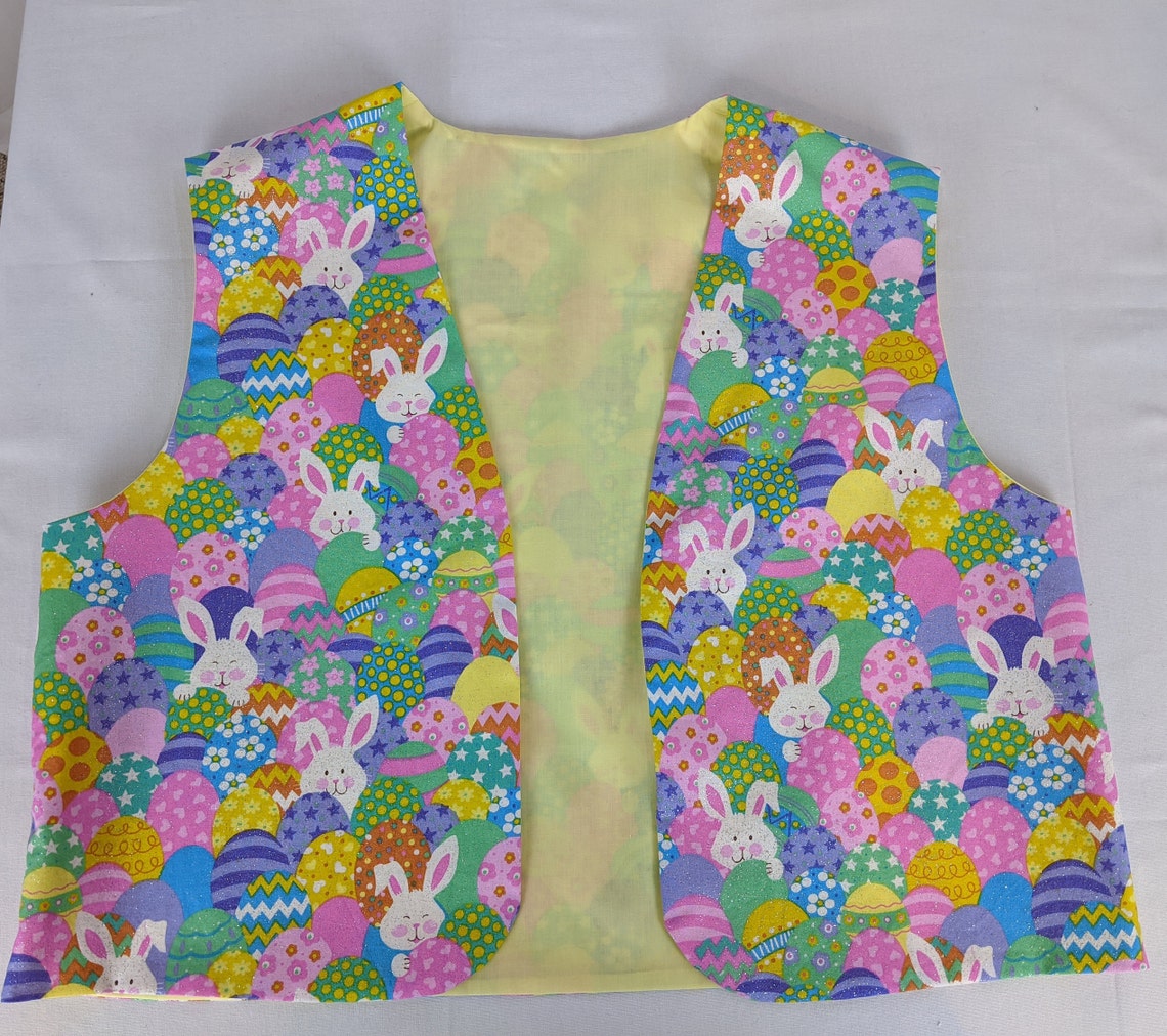 Unisex holiday vest/ Easter vest/ bunny mascot vest/ Easter | Etsy